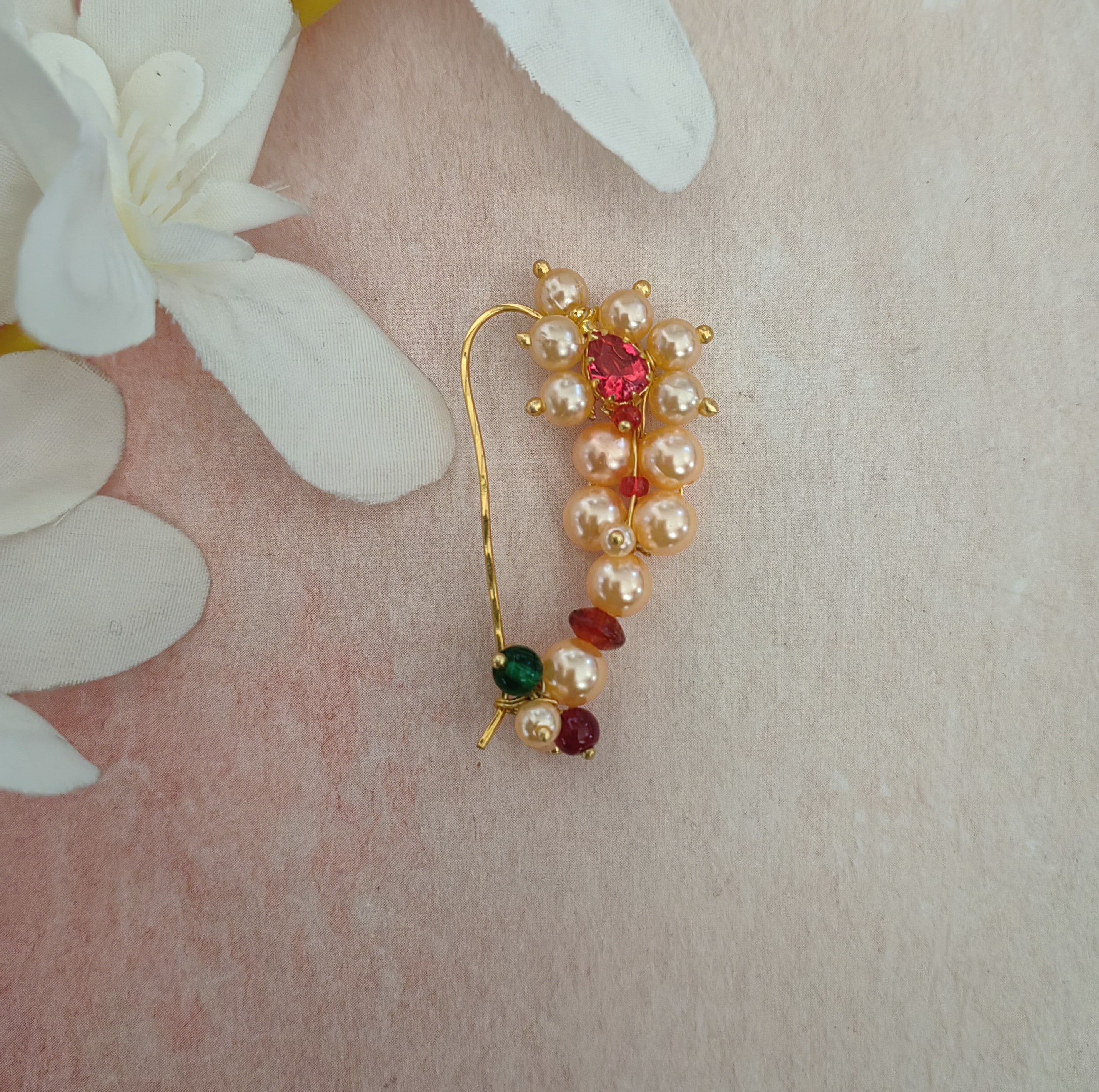 Maharashtrian Traditional nath/nosepin Pierced – PRAAGNEEK