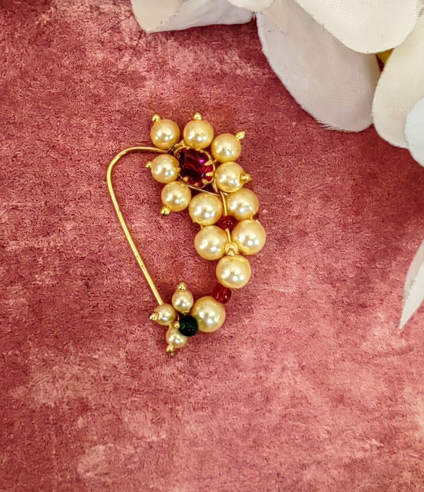 Maharashtrian Traditional nath/nosepin Pierced – PRAAGNEEK