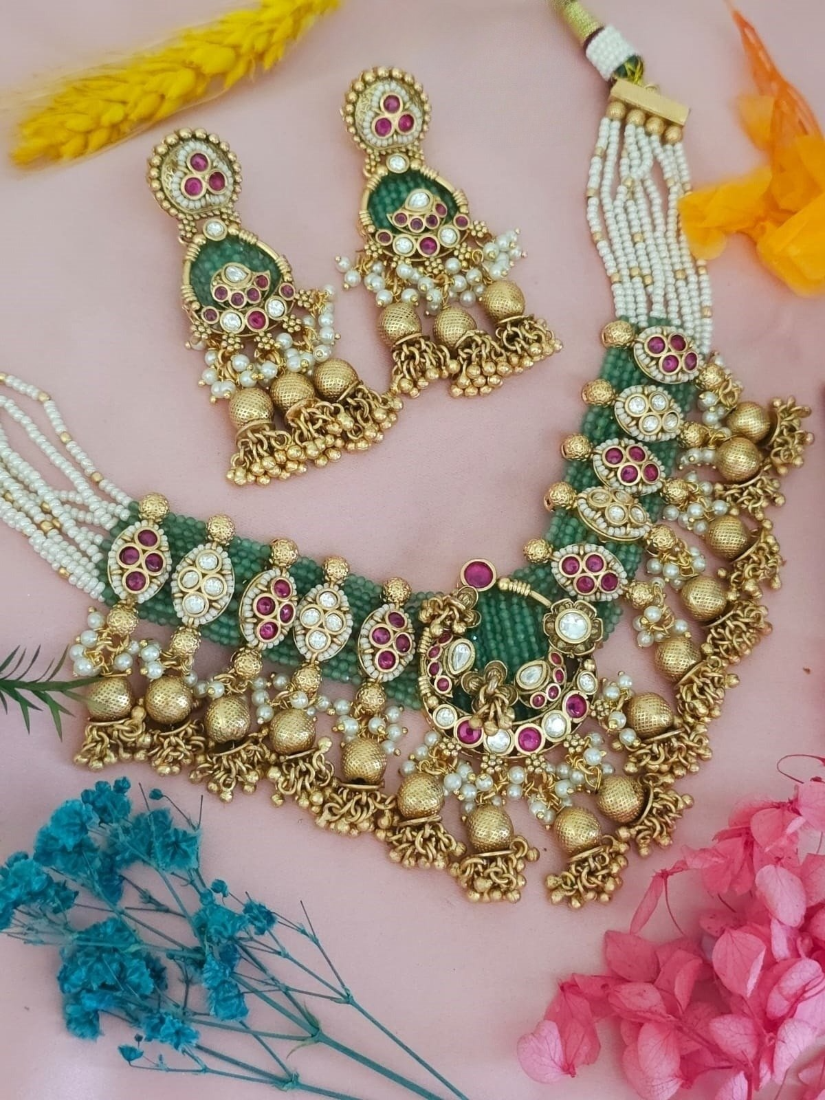 AD & Kundan gold plating ethnic design – PRAAGNEEK