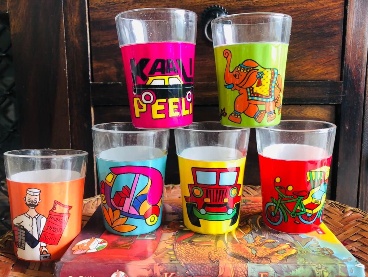 Super Six 9 Cutting Tapri Chai / Tea glasses (set of 6) | PRAAGNEEK